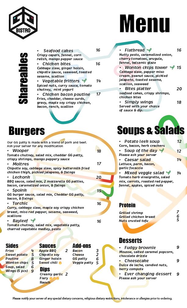 Group Menu – GGBISTRO